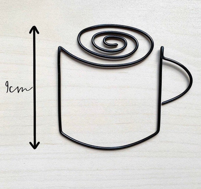Handmade black Pictured Wire Coffee/tea Mug. Wire Art | Etsy