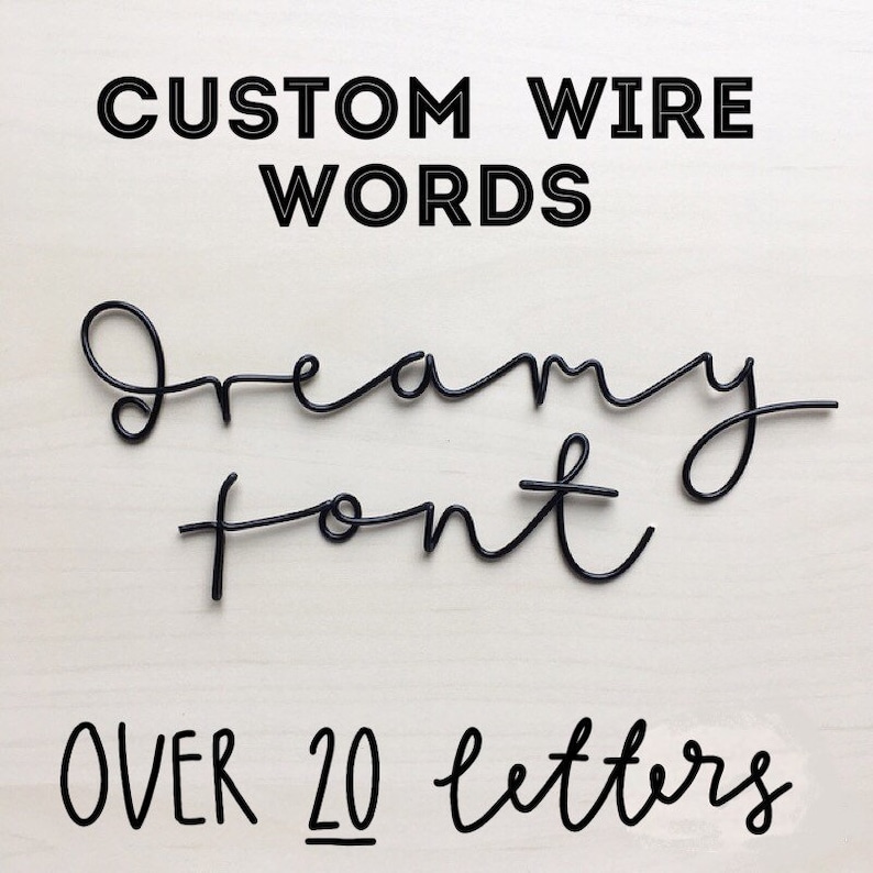 Custom Wire Words in Dreamy Font. Handmade Wire Art Bespoke - Etsy