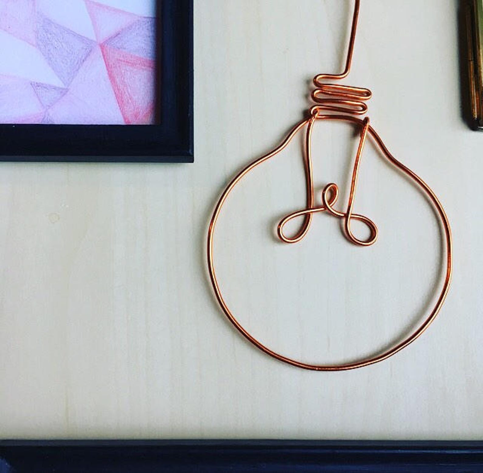 Handmade copper Pictured Wire Vintage Style Light Bulb - Etsy