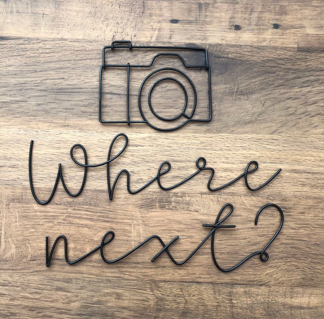 Handmade (black Pictured) Wire Camera and ‘where Next?’. Fun, Home ...