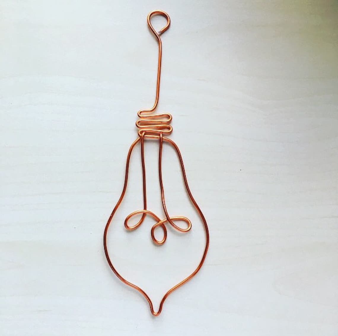 Copper Wire Vintage Style Light Bulb Christmas Tree - Etsy