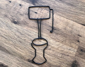 Handmade black Pictured Wire Bathroom Toilet Wall/door | Etsy