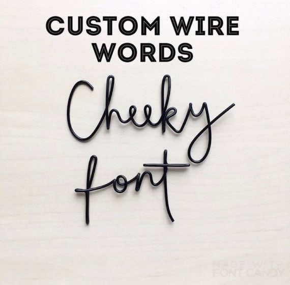 Custom Wire Words in Cheeky Font. Handmade Bespoke | Etsy Canada