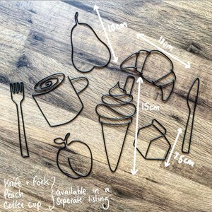Wire Wall Art - Food Items. Wire Art, Wire Sign, Scandi, Wall Sign ...