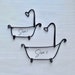 Handmade (black Pictured) Wire Bathroom, Bath Tub Wall/door Sign. Wire ...