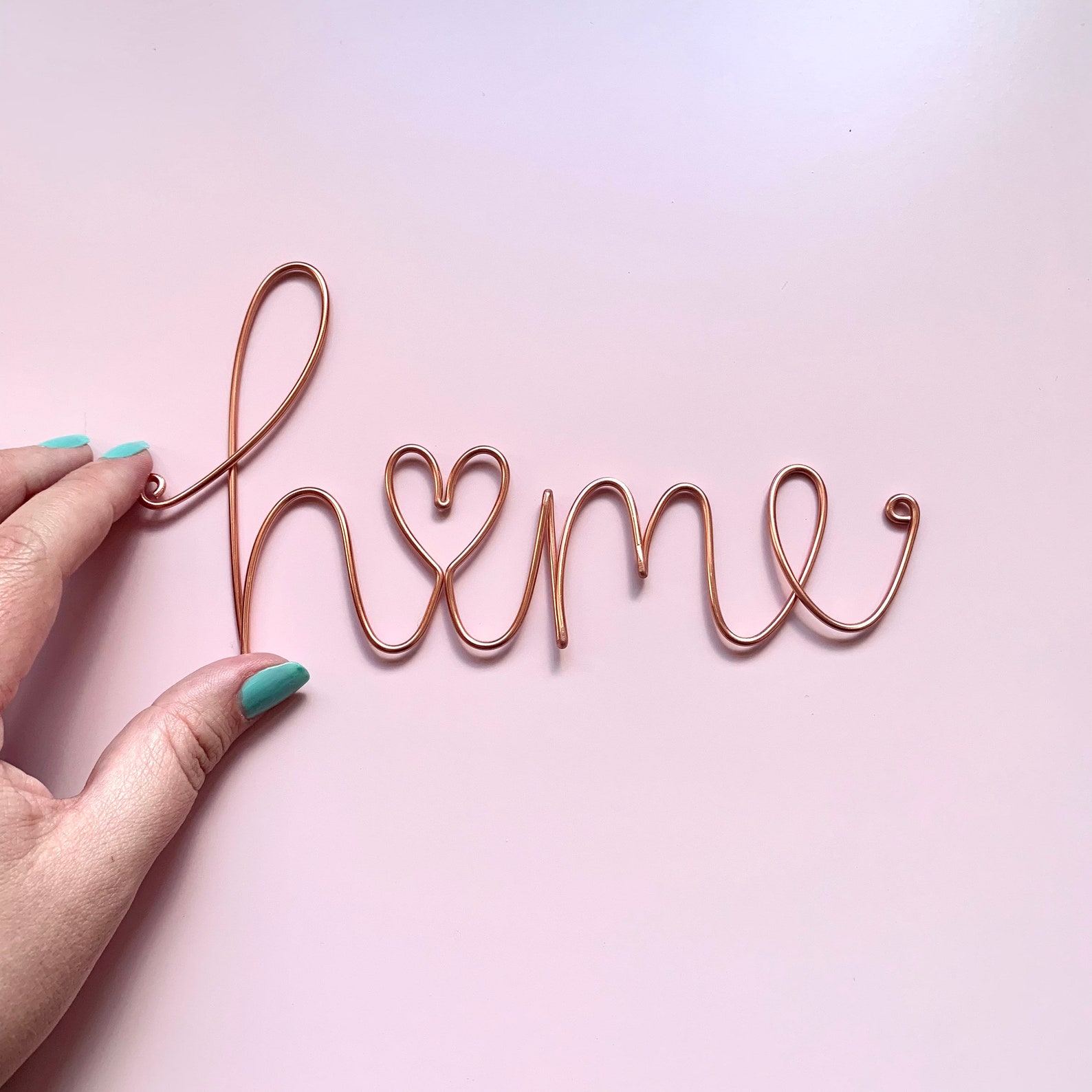 Handmade Wire 'home' (copper Pictured). House Warming, Home Accessorise ...