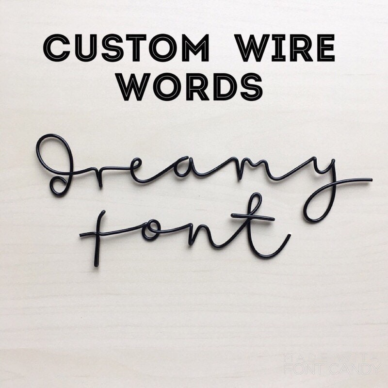 Custom Wire Words in Dreamy Font. Handmade Wire Art Bespoke - Etsy UK