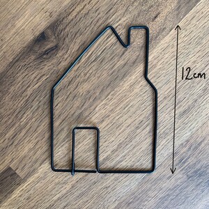 Handmade (black Pictured) Wire House. Wire Art, House Warming, Scandi ...