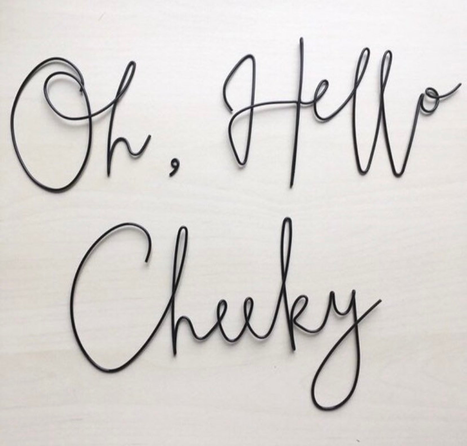 Custom wire words in Cheeky font. Handmade bespoke | Etsy