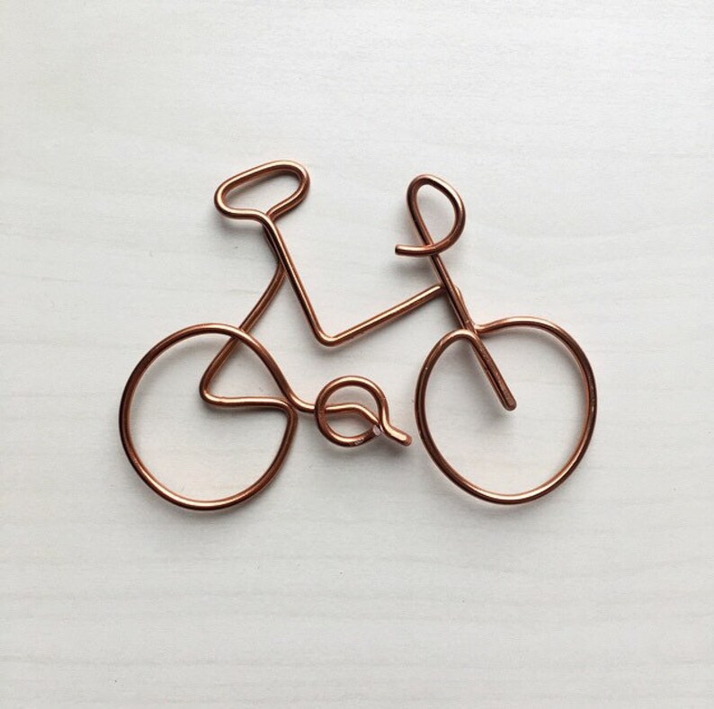 Handmade copper Pictured Wire Bicycle/bike. Wire Art - Etsy