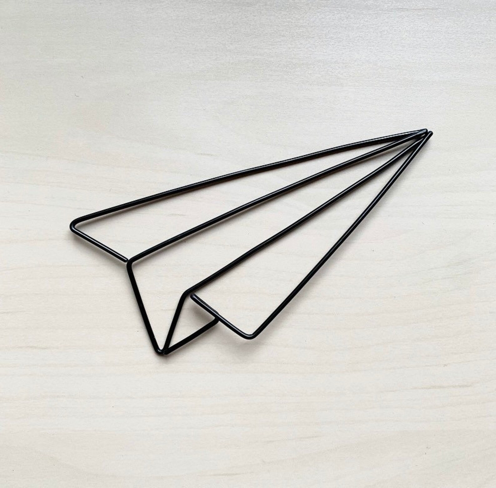 Handmade black Pictured Wire Paper Airplane. Wire Art | Etsy