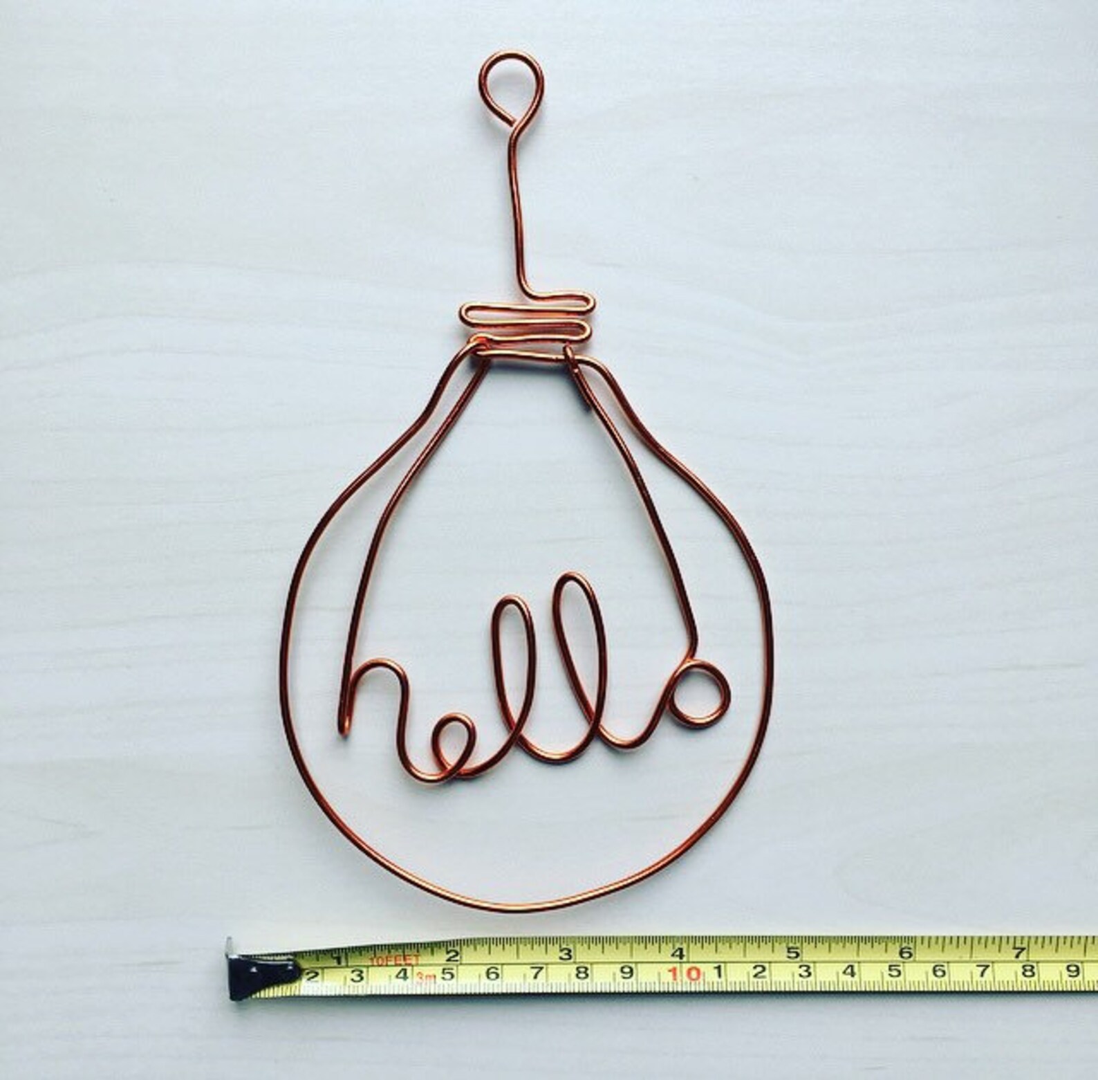 Handmade copper Pictured Wire Vintage Style Light Bulb With - Etsy