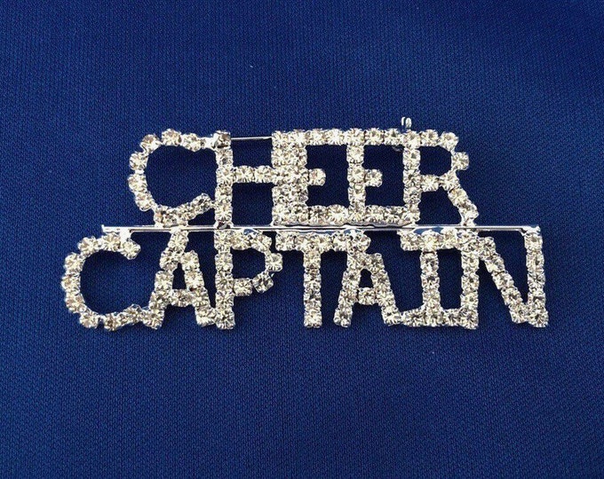 Rhinestone Bling CHEER CAPTAIN Pin - Etsy