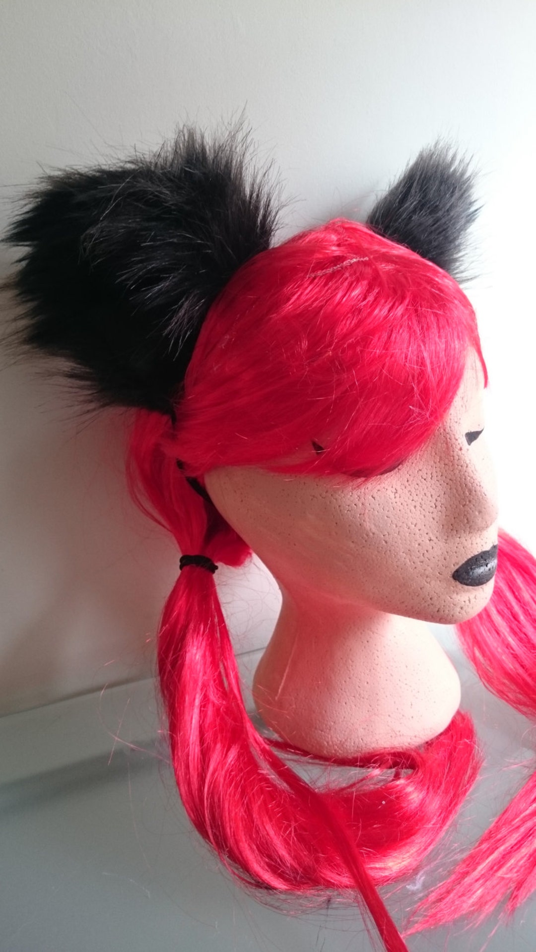Black Panther Leopard Luxury Elastic Headband Ears With Black Inner ...