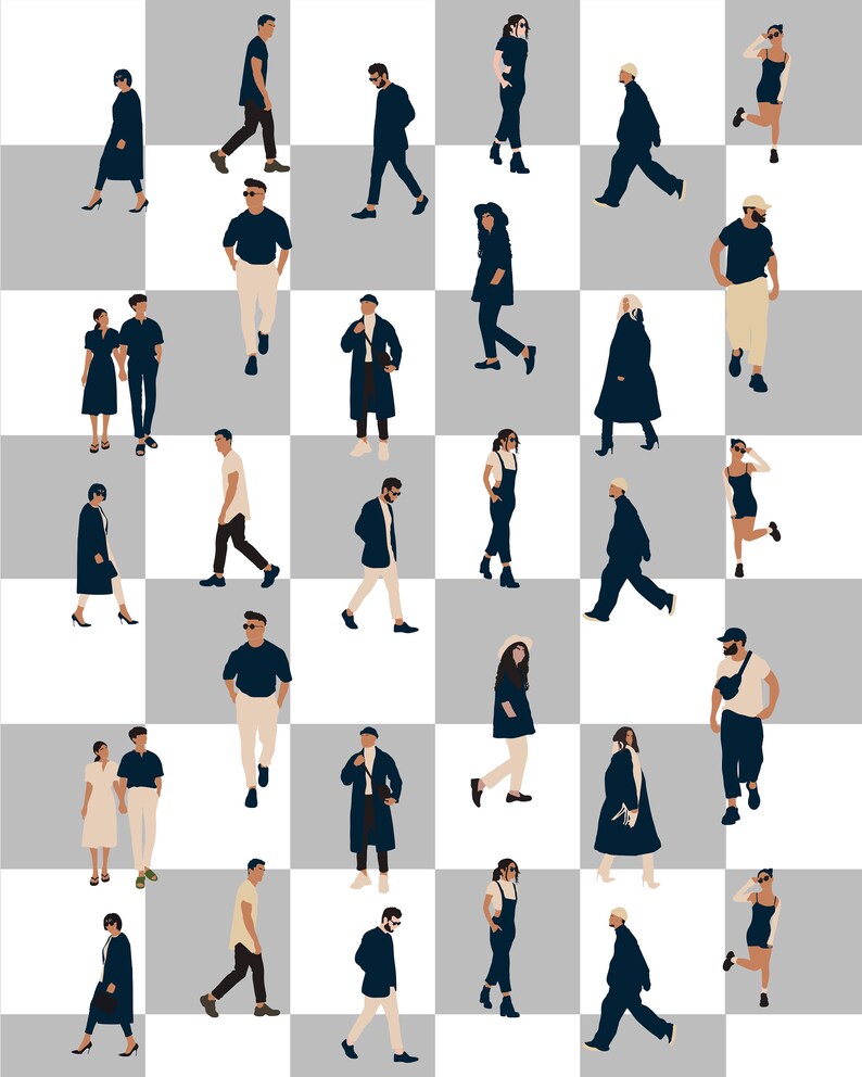 People Art Humans Walking Black & White Poster Kind Humans Are My Kinda ...