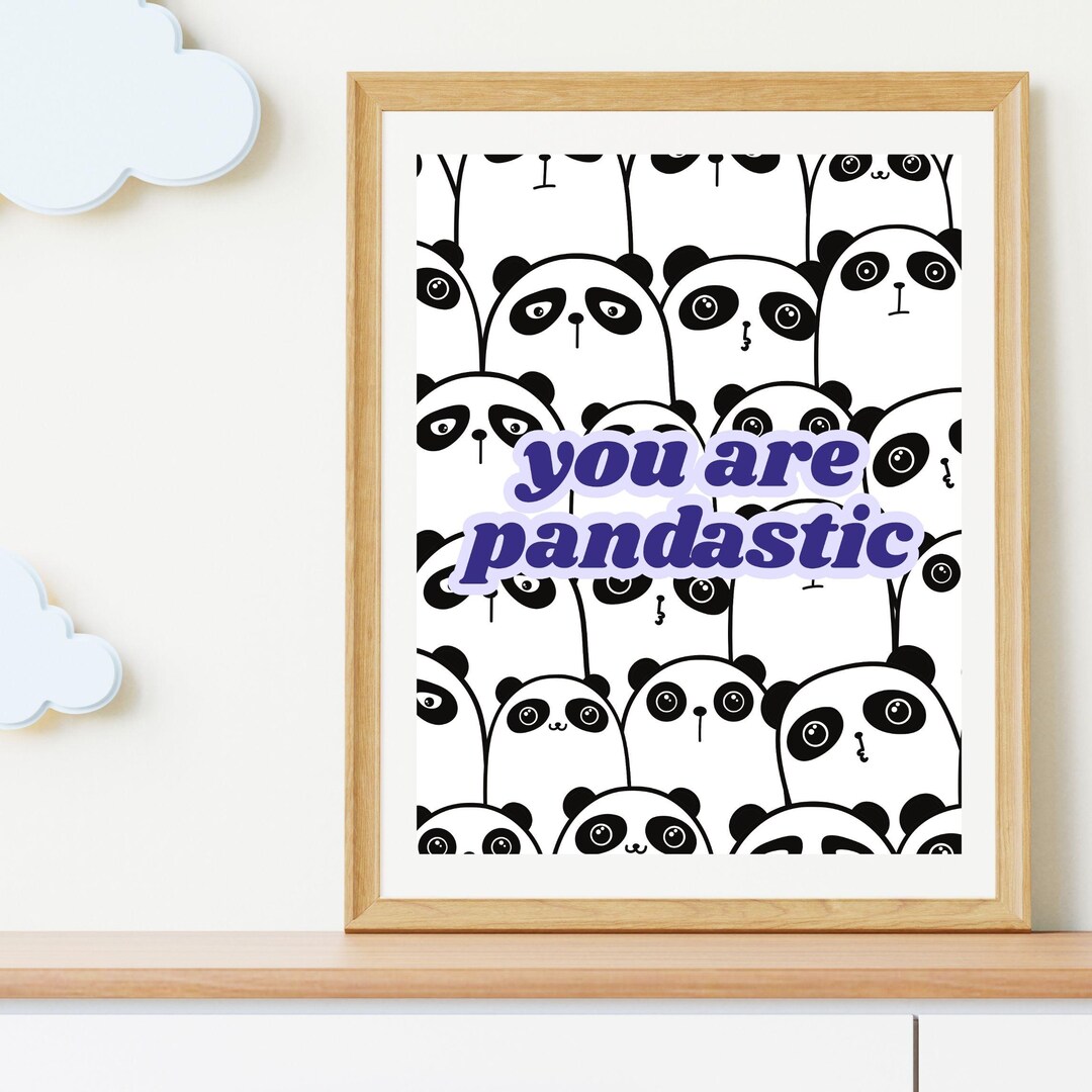 You Are Pandastic – Fun Panda Digital Print (4 Colors, 8 Jpegs) - Etsy