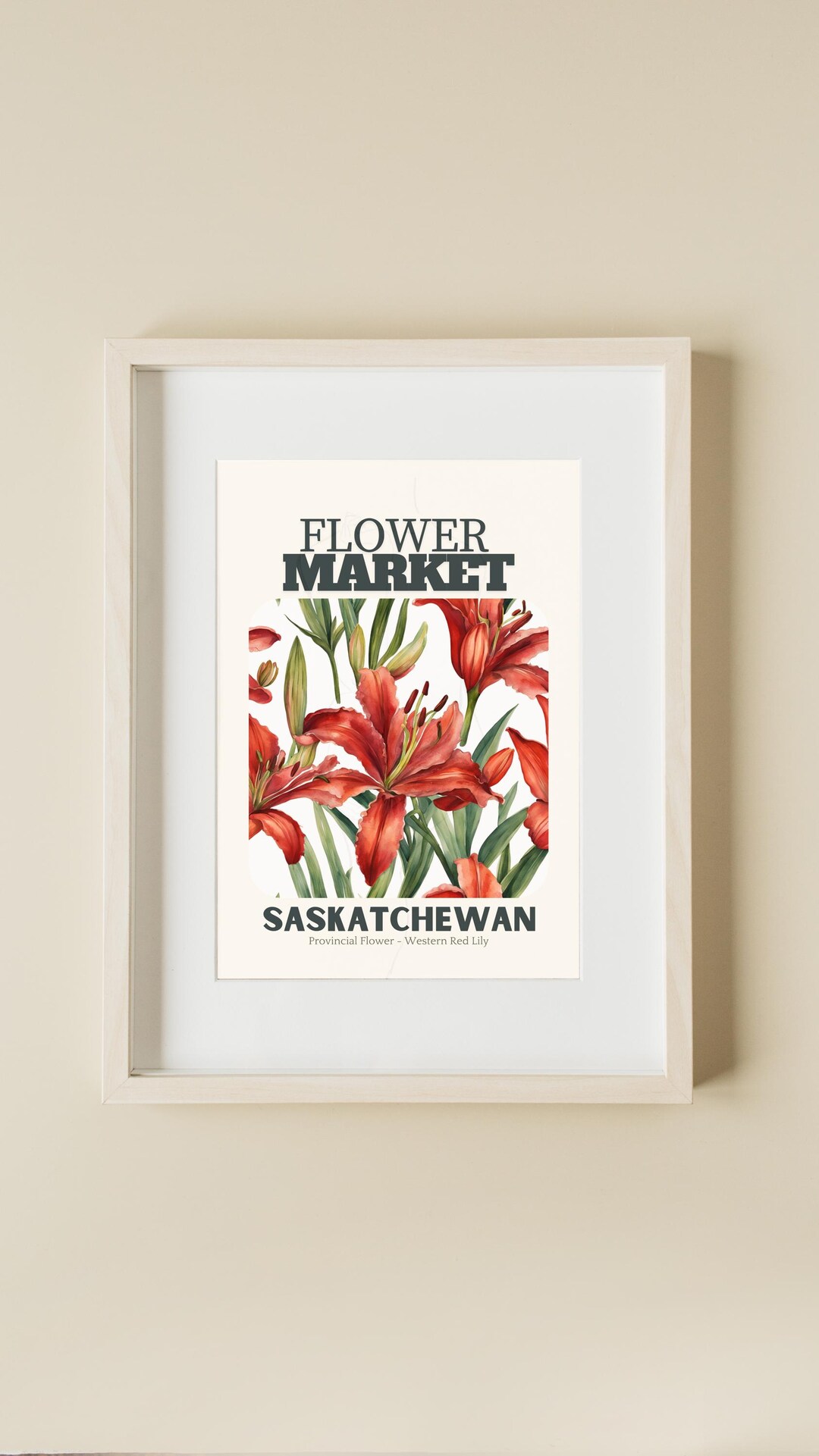 Western Red Lily Digital Download Vibrant Saskatchewan Flower Market ...