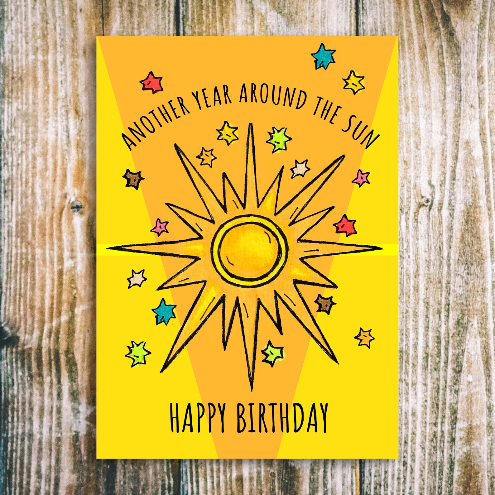 Another Year Around the Sun Birthday Card/ Happy Birthday - Etsy