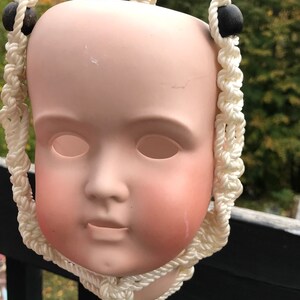 Macabre Porcelain Antique Style Doll Head in Macrame Planter - Etsy
