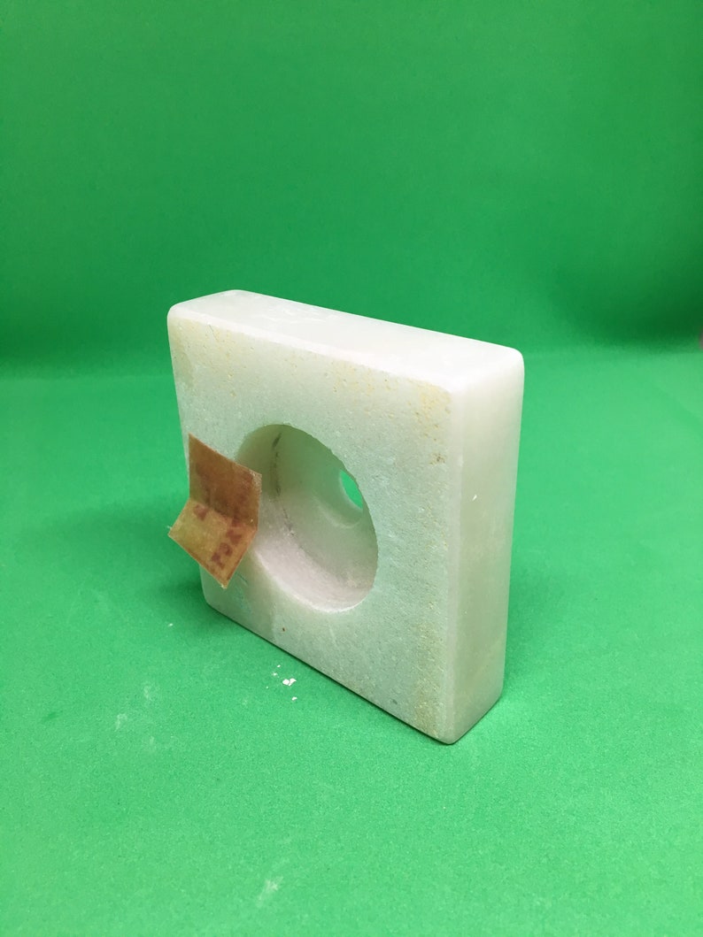 Ivory Vintage Square Marble Lamp or Trophy Base Made in | Etsy