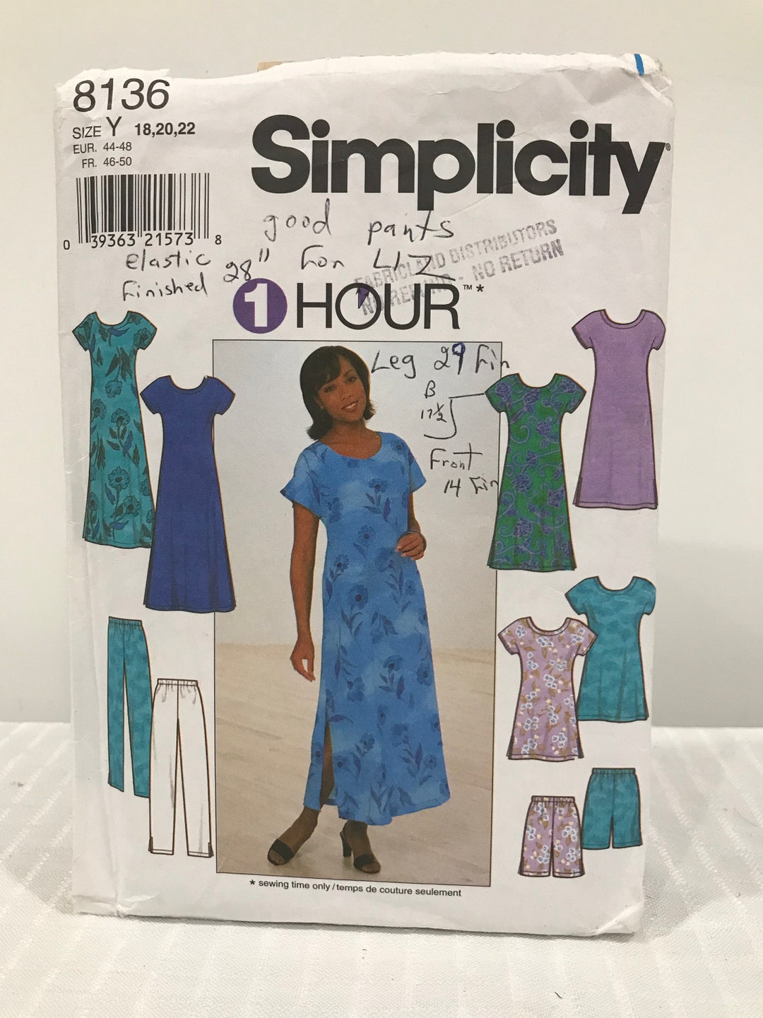 8136 Simplicity 1980's Vintage Sewing Pattern Misses' Petite Dress or ...