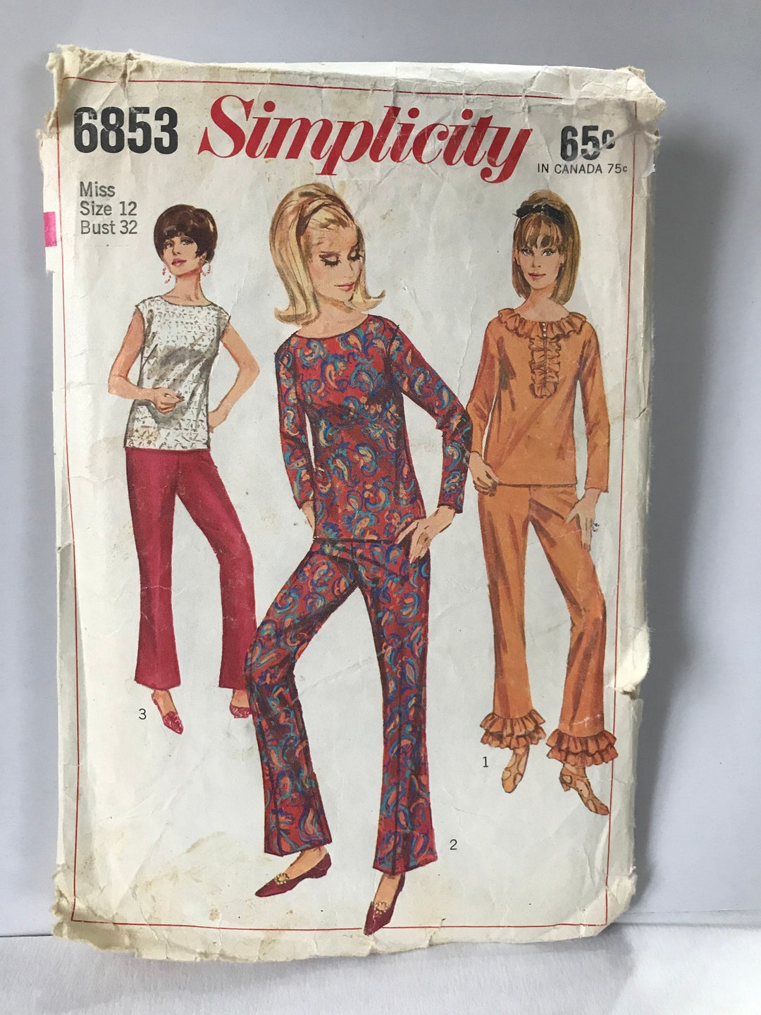 6853 Simplicity 1966 Vintage Sewing Pattern Misses' - Etsy