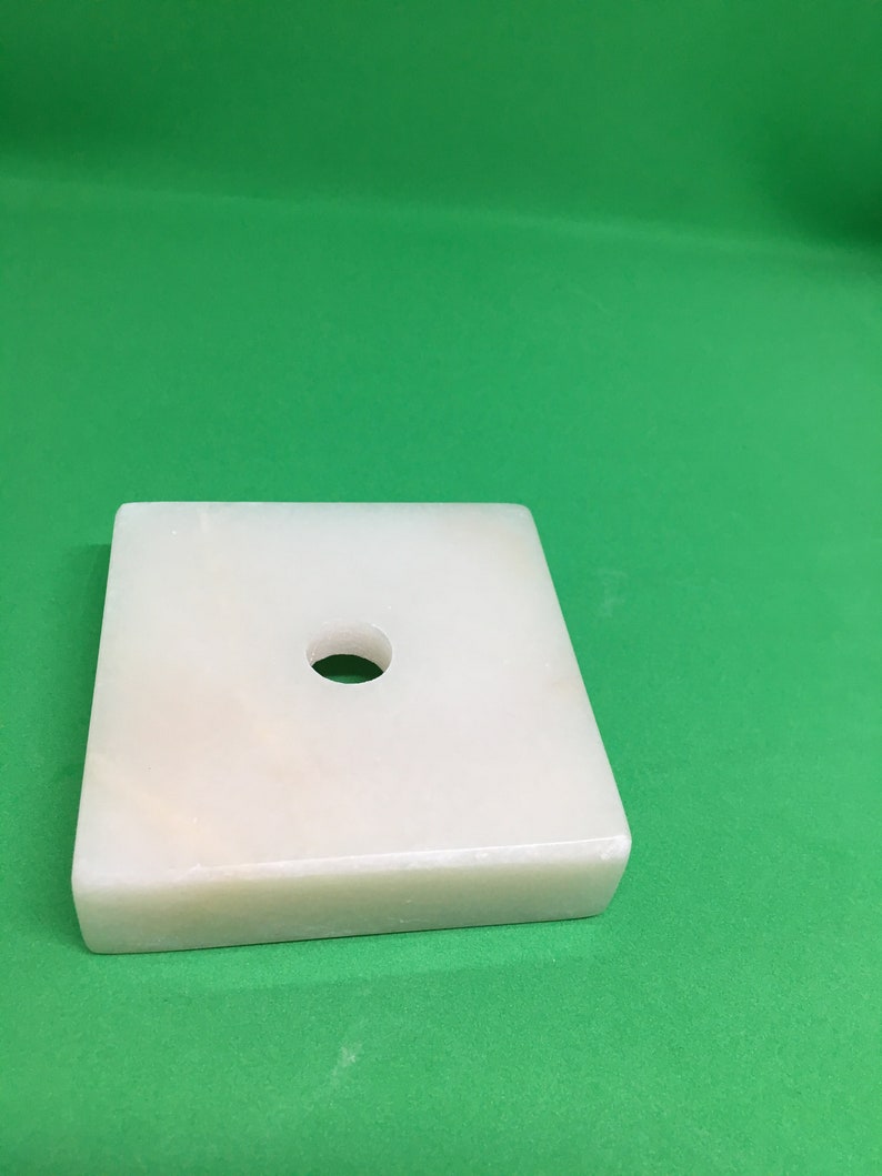 Ivory Vintage Square Marble Lamp or Trophy Base Made in | Etsy