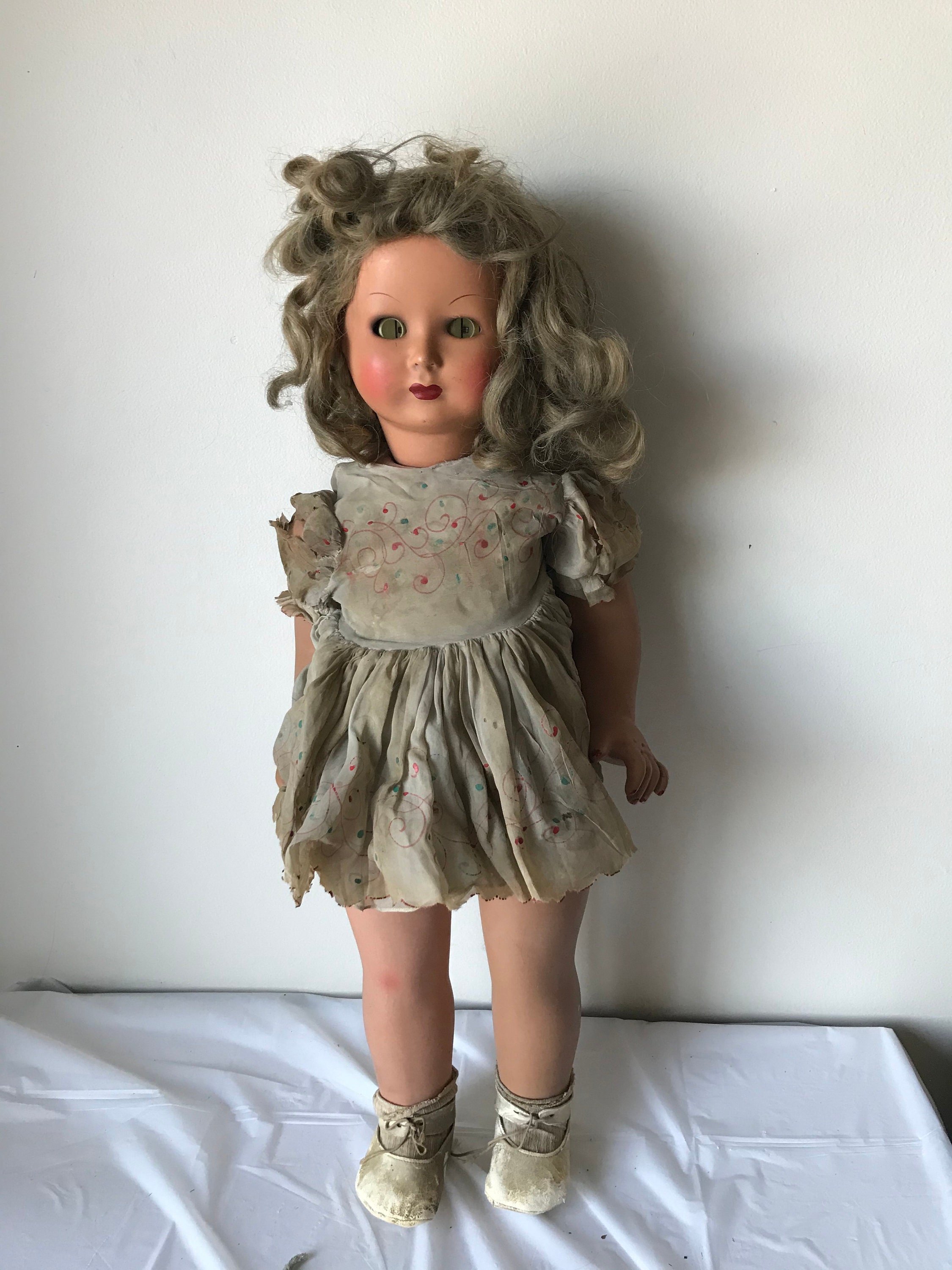 1950's Vintage Large Hard Plastic Doll Made in Italy | Etsy