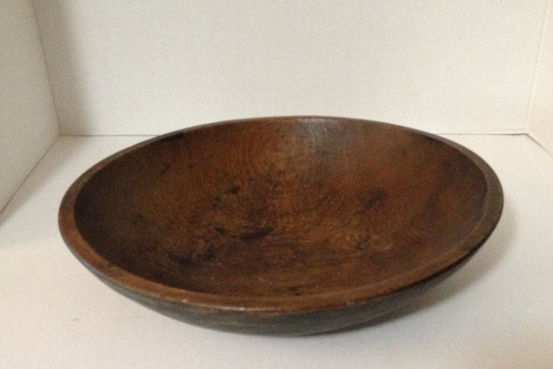 Antique Wood Kitchen Utility Bowl - Etsy