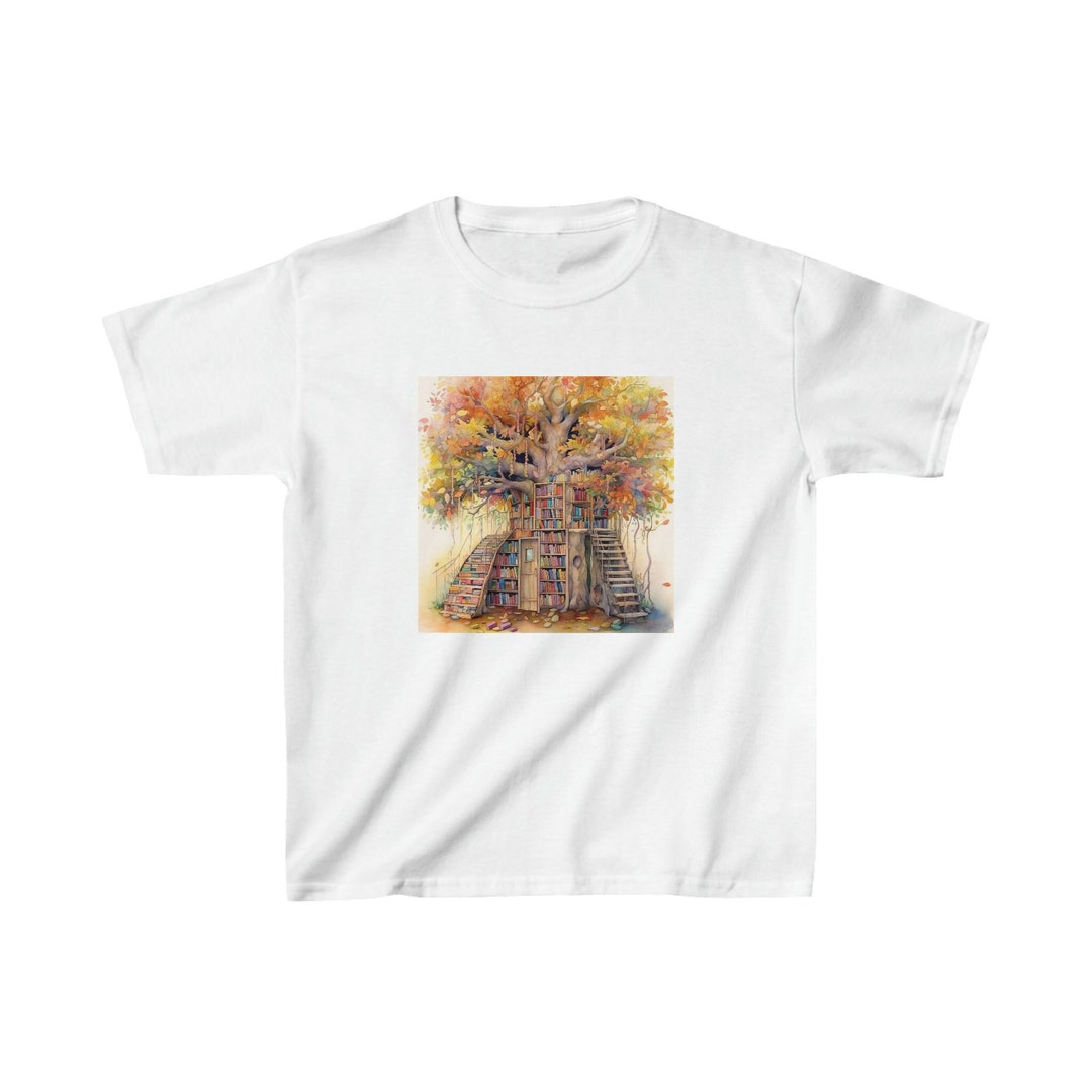 A Magical Reading Tree House Graphic Tee Kids Heavy Cotton - Etsy