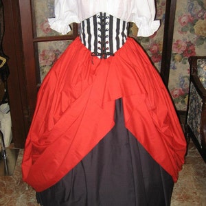 Black Skirt - Pirate Wench Civil War Halloween Costume Long Full SKIRT ...