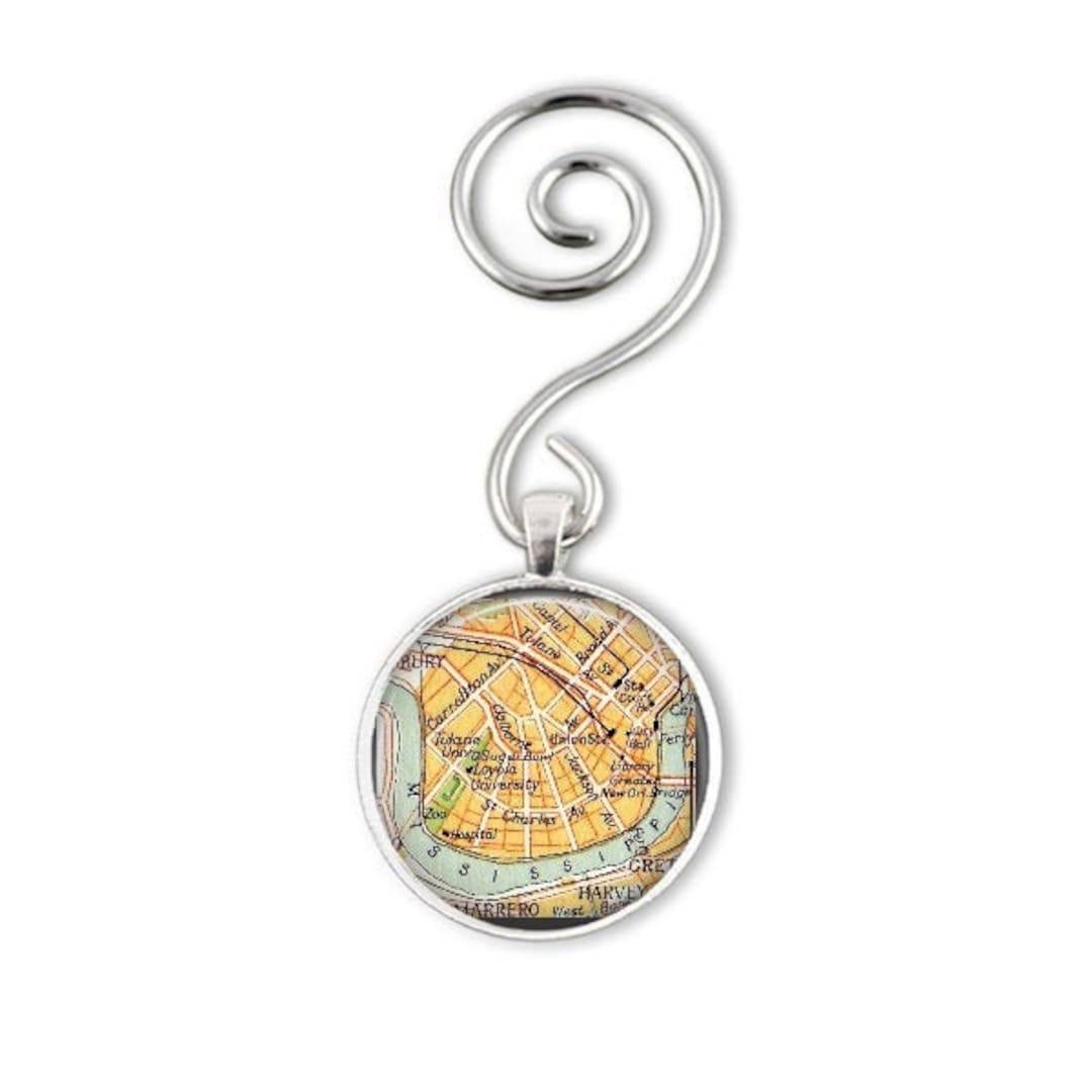 Tulane University Ornament, New Orleans Map Ornament, Tulane Map ...