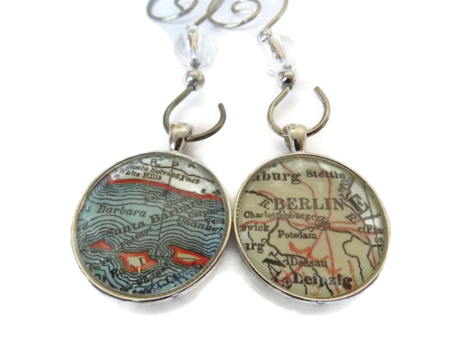 Custom Map Ornament Set Tree Ornament Set Personalized | Etsy