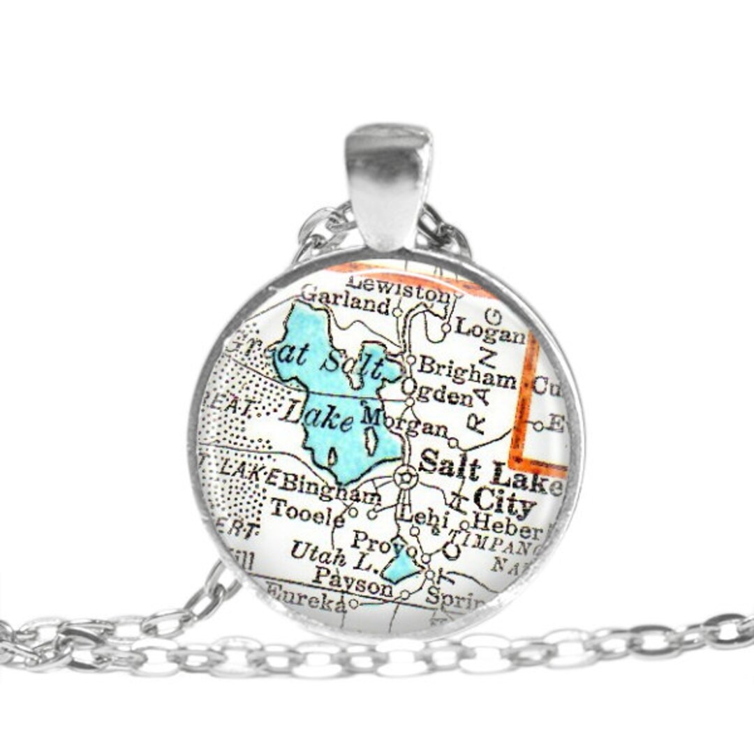 Salt Lake City Utah Map Pendant - Custom Personalized Location Gift ...
