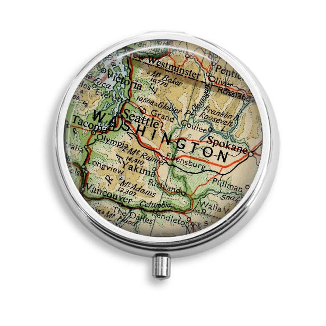 Pill Box, Washington Pill Organizer, Pill Case, Craft Storage, Pill ...