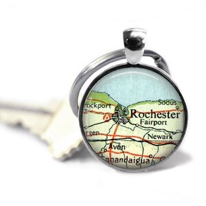 Brooklyn Map Keychain: New York Vintage Style Gift - Etsy