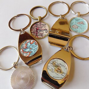 Greek Islands Keychain, Greece Key Chains Engagement Gift Friend Gift ...