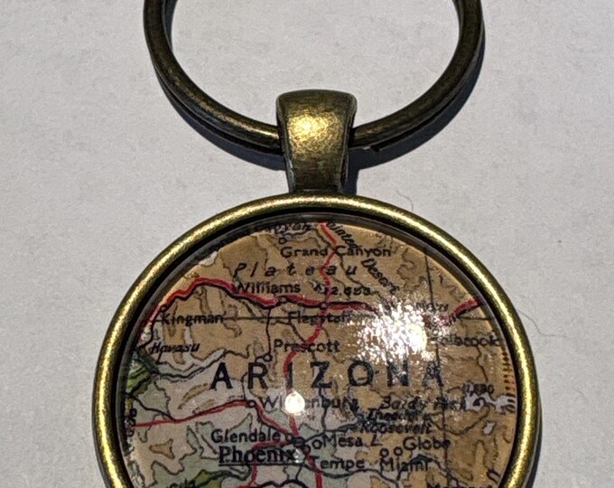 Arizona Soft Enamel Keychain | Arizona Outline Key Ring | Illustrated ...