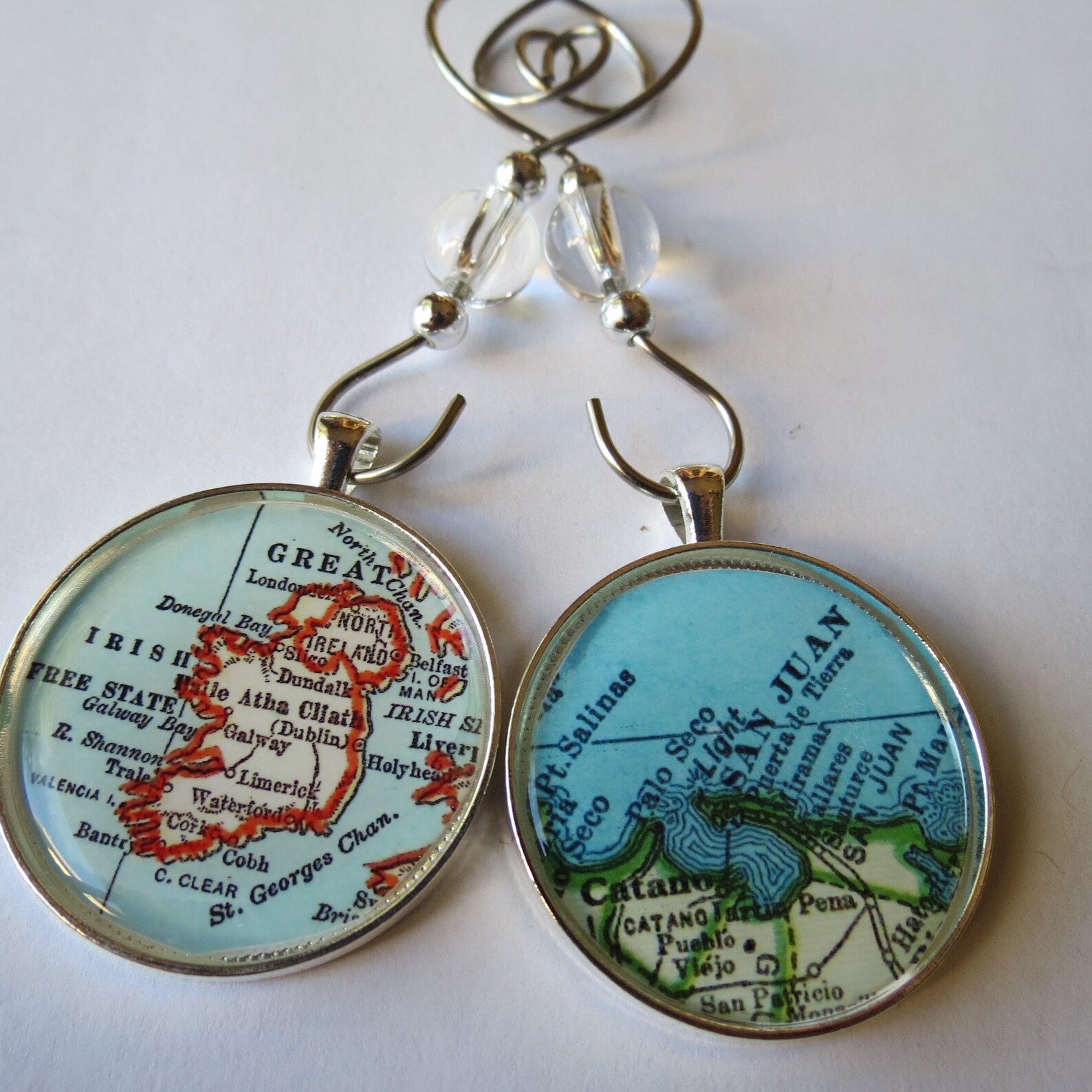 Custom Map Ornament Set Tree Ornament Set Personalized | Etsy