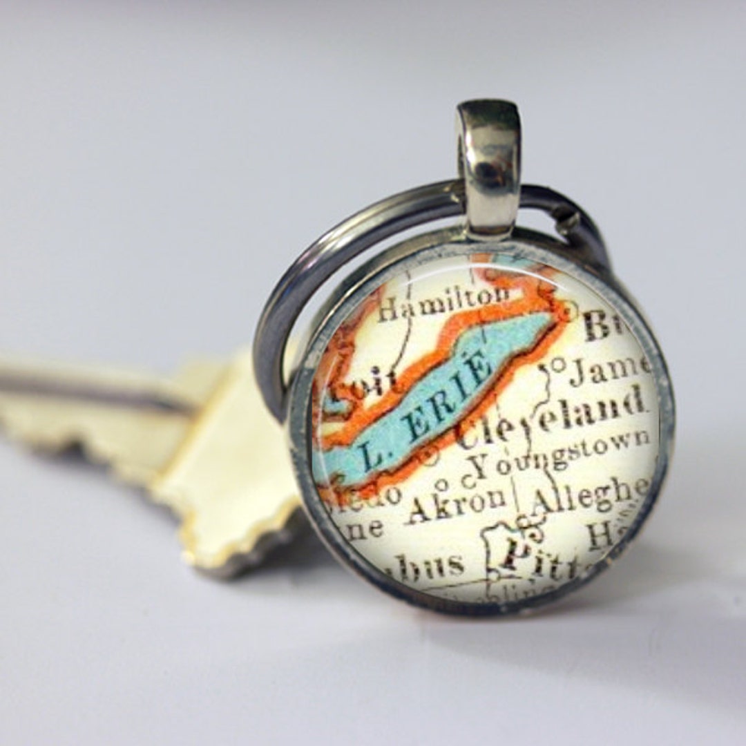 Cleveland Ohio Map Keychain - Custom Personalized Location Gift ...