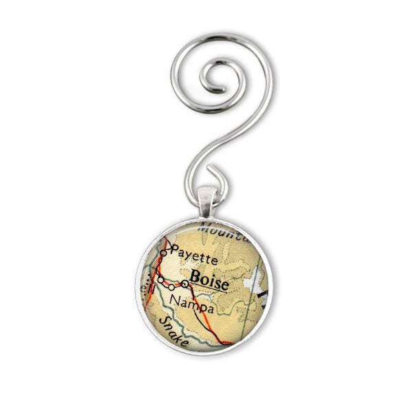 Boise Idaho Map Keychain Boise custom keychains college gift | Etsy