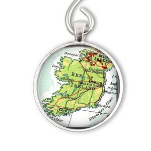 Custom Ireland Keychain, Ireland Map Keychains, Irish Key Chain, Dublin ...