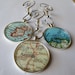 Personalized Map Keychain With Vintage Map Image - Etsy