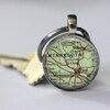 Nashville Keychain, Tennessee Map Keychain, Nashville Map Key Chain ...