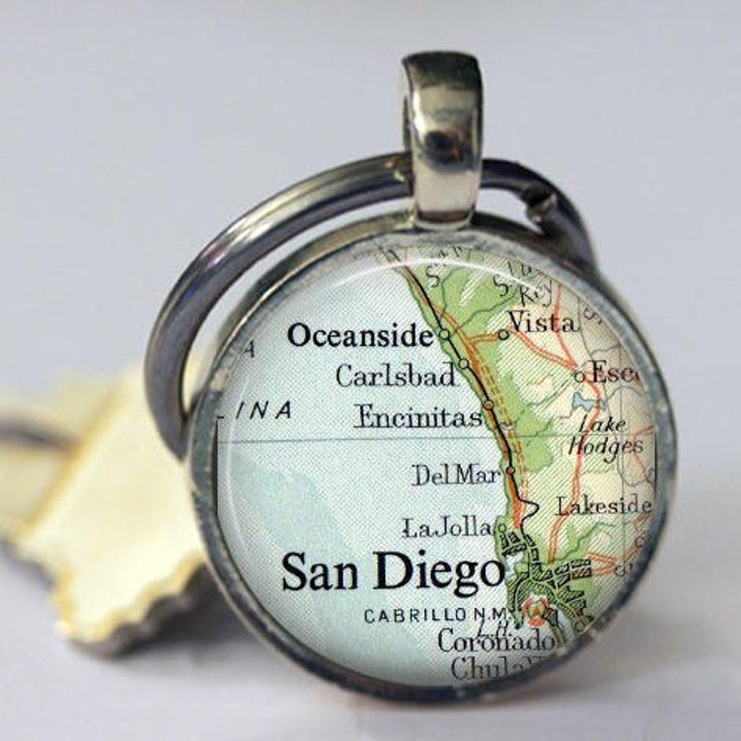 San Diego Personalized Keychain, Del Mar, La Jolla, Mothers Keychain ...