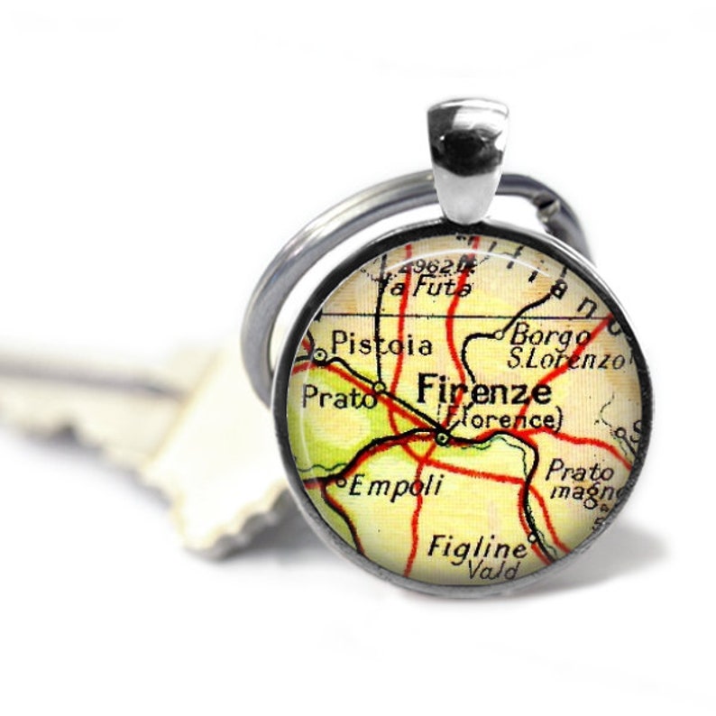 Florence Italy Map Necklace Pendant Charm Photo Gift Mom - Etsy
