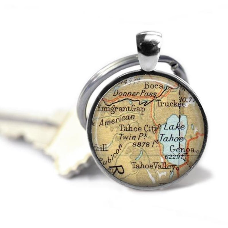 Yosemite National Park Map Keychain - Custom Personalized Location Gift ...