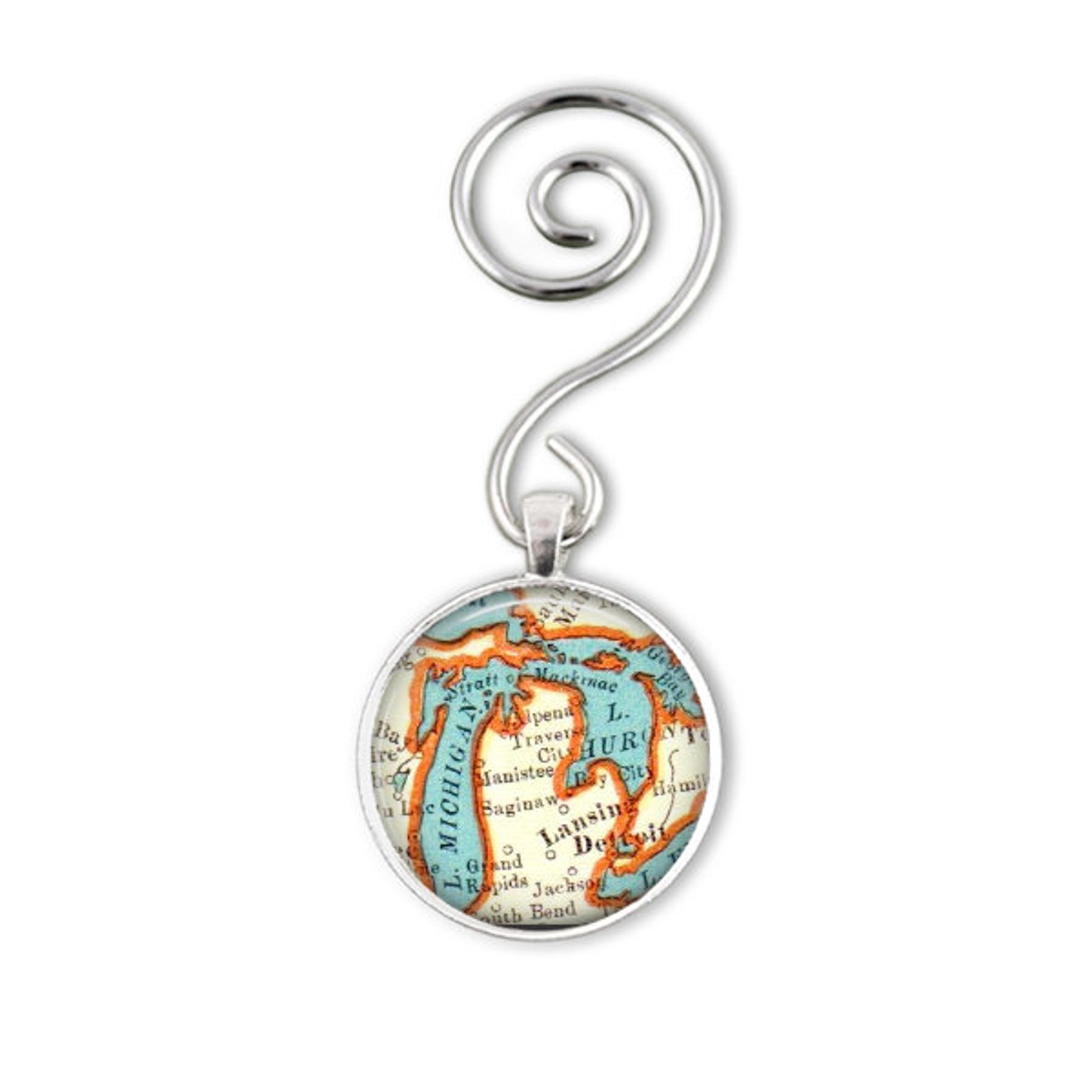 Ann Arbor Vintage Map Pendant Map Necklace Pendant Charms - Etsy
