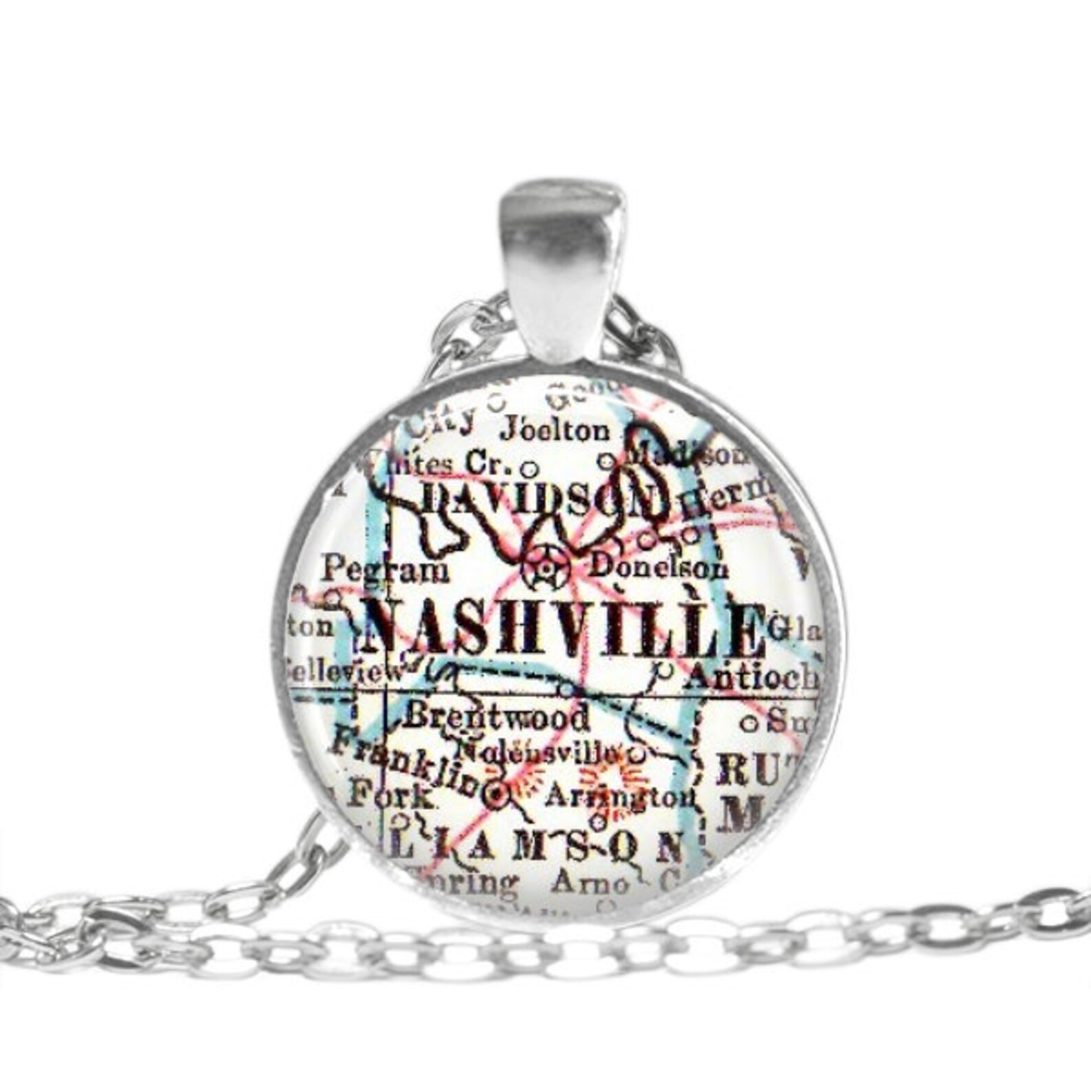 Nashville Keychain Tennessee Map Keychain Nashville Map Key - Etsy