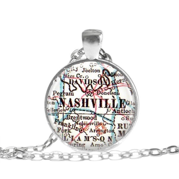 Nashville Keychain Tennessee Map Keychain Nashville Map Key - Etsy